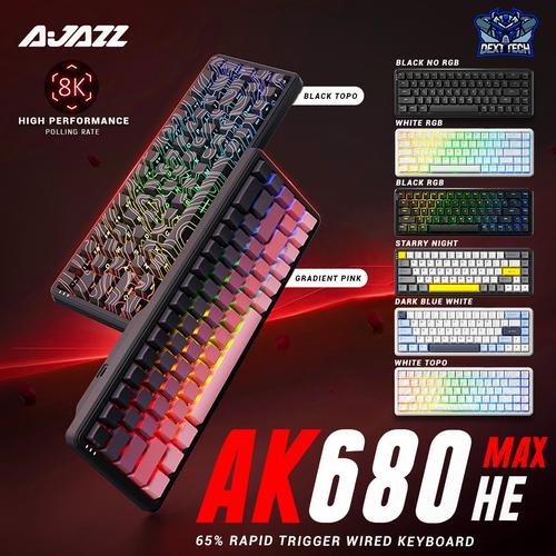 Promo Ajazz AK680 MAX / AK680Max HE Magnetic Switch Rapid Trigger SOCD ...