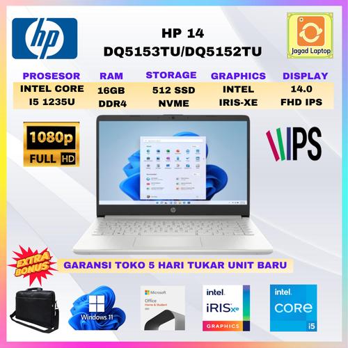 Jual HP 14 Core I5 gen-1235 DQ5152TU Ram 16Gb 512Ssd w11 ohs21 fhd ips ...