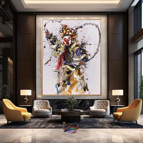 Jual Lukisan Tangan Modern "Abstrak Teksture Opera China", 100x130 ...
