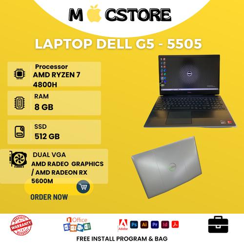 Jual laptop DELL G5-5505 AMD RYZEN 7 4800H - RAM 8 GB SSD 512 GB ...