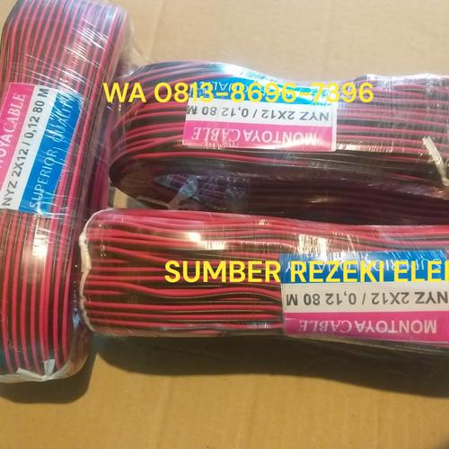 Jual Kabel Montoya 2x14 Double Serabut NYZ 2x14 Merah Hitam 80 Meter ...