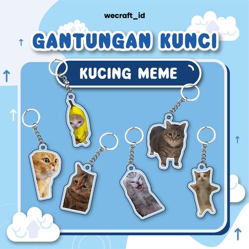 Jual Gantungan Kunci Kucing Meme Keychain Gift Souvenir Mini Imut ...