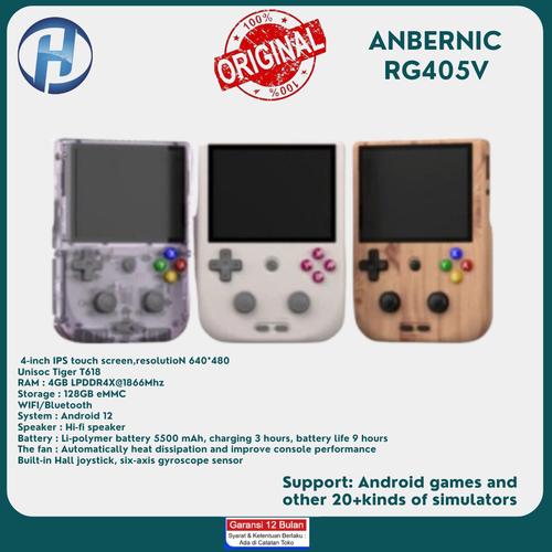Promo ANBERNIC RG405V Portable Handheld Retro Game Console Android ...