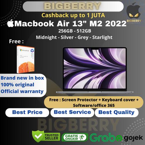 Promo Apple MacBook Air 2022 M2 Chip 13 Inch 256GB 512GB RAM 8GB 16GB ...
