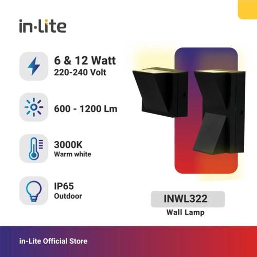 Jual Lampu Led Tempel Dinding INLITE INWL322 6W 12W IN-LITE Tembok ...