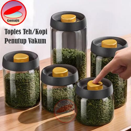 Promo Toples Kaca Teh Kopi Vakum Vacuum Sealed Tea Coffee Bean Storage ...