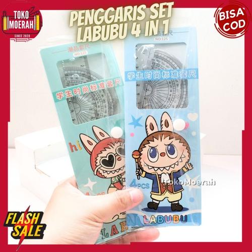 Jual PENGGARIS LABUBU SET 4 IN 1 PENGGARIS BUSUR PENGGARIS SEGITIGA ...