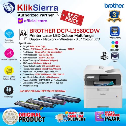 Jual Printer Multifunction BROTHER DCP-L3560CDW | L3560 Duplex Wireless ...