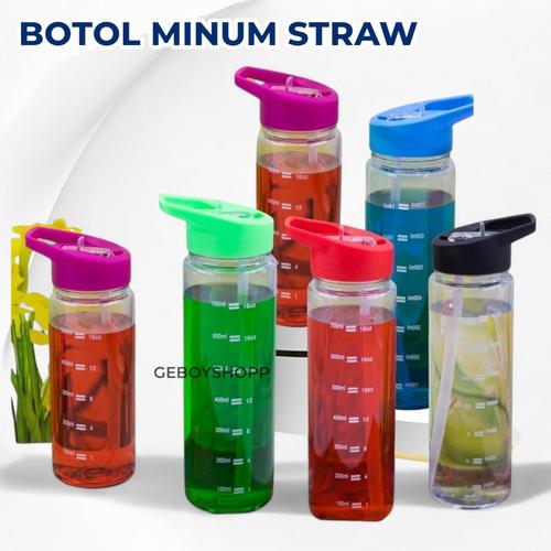 Jual BOTOL MINUM STRAW / BOTOL AIR STRAW 700ML - Jakarta Barat - Geboy ...