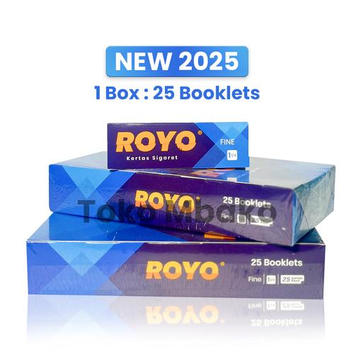 Jual (1 Karton & 1/2 Karton) Kertas Royo Fine Biru 1 1/4 New 2025 1 Box ...