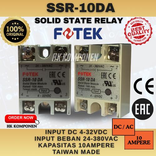 Jual ssr-10da fotek / solid state relay 1phase 10a / fotek made in taiwan - Jakarta Barat - HK ...