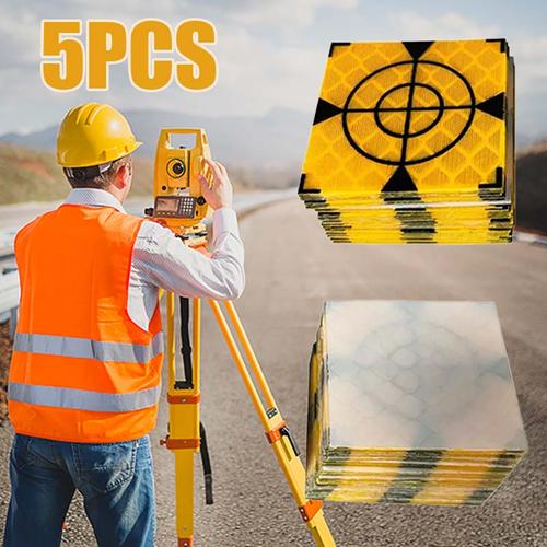 Jual 5pcs Survey Reflector Sheet 5x5cm Reflective Tape Stiker Laser ...