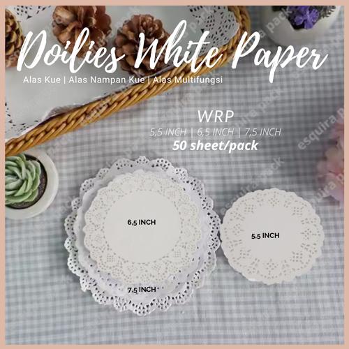 Jual (50pcs) Doilies White Paper / Alas Paper Multifungsi - 7,5 inch ...