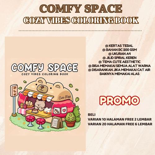 Jual COZY SPACE Coloring Book Buku Mewarnai Gambar Sketsa Menggambar ...