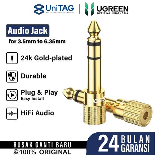 Jual UGREEN Adapter Converter Audio 6.3mm Male to 3.5mm Female Sound ...