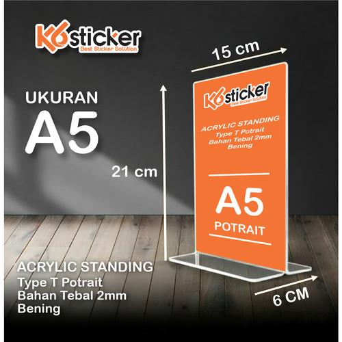 Jual Akrilik Acrylic A5 Tent card. akrilik daftar menu. akrilik nomor ...