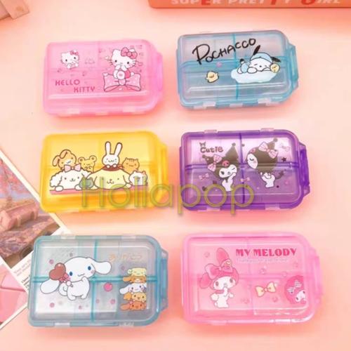 Jual Kotak box obat MINI Kuromi Melody Cinnamoroll Hello Kitty Pochacco ...