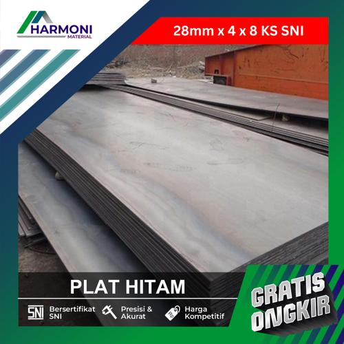 Jual Plat Besi Hitam Carbon Steel / Ezer / Eser Tebal 28mm x 4x8 Feet / 1200x2400 mm / 120x240 ...