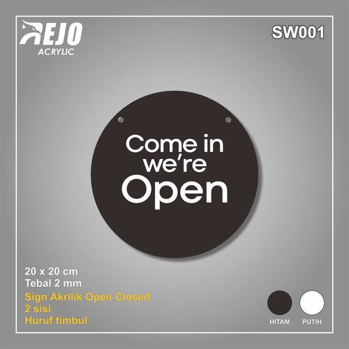 Jual Signage Acrylic Open Close Sign Board Akrilik Papan Nama Buka ...