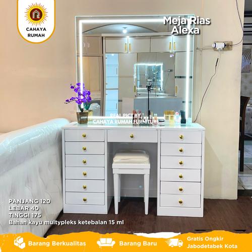 Jual Meja Rias Alexa besar lampu LED - Kota Bogor - cahaya rumah ...