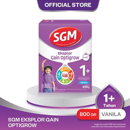 Jual SGM Eksplor Gain Optigrow 800 g Vanila - Susu Pertumbuhan - Dus 800 gr - Kota Bekasi ...