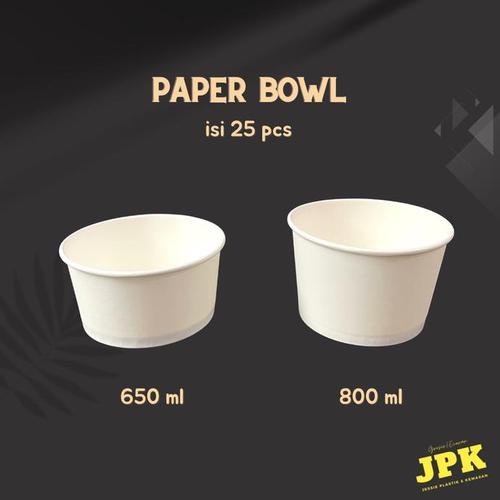 Jual paper bowl polos nesto 360/500/650/800 ml @25 pcs promo sale - 650 ...