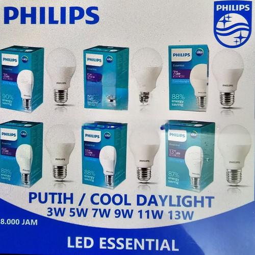 Jual PHILIP LED ESSENTIAL BULB 3W 5W 7W 9W 11W 13W PUTIH 6500K - 13W - Kota Surabaya ...