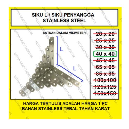 Jual Ambalan SS Siku Stainless 40 x 40 mm Siku 6601 - Kota Tangerang ...