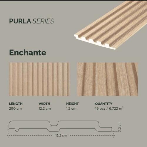 Jual Wallpanel Purla Series Kisi Kisi Dinding WPC GAIA warna coklat coksu putih - White ...