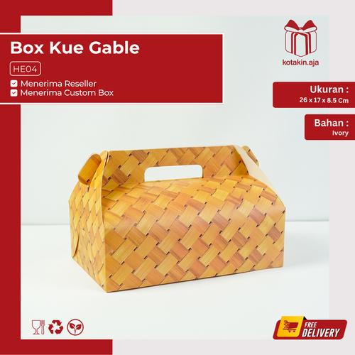 Jual Gable Box / Gable Box Handle / Box Makanan / Box Kue kering I HE04 ...