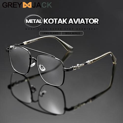 Promo Grey Jack Frame Kacamata Model Aviator Kotak Klasik Retro Style Vintage Keren Pria Wanita ...