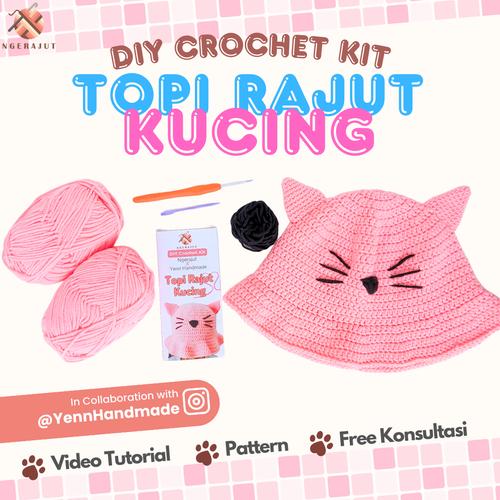 Promo DIY Crochet Kit Hat Topi Rajut Bucket Paket Set Belajar Lengkap ...