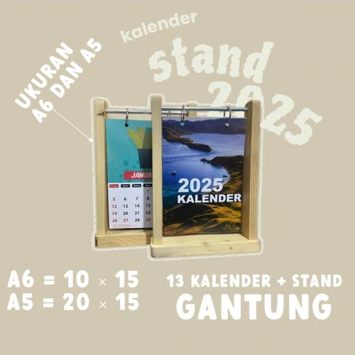 Jual Kalender Stand Kalender Meja Aesthetic 2025 Kalender Kayu 2025 ...