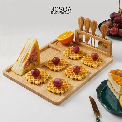 Jual Bosca Living - Cheese Board Large / Satu Set 4 Cheese Knife and ...