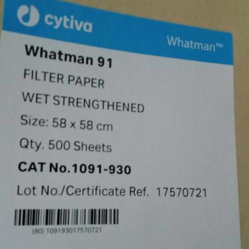 Jual FILTER PAPER NO.91 WHATMAN KERTAS SARING WHATMAN NO. 91 UK. 58X58 ...