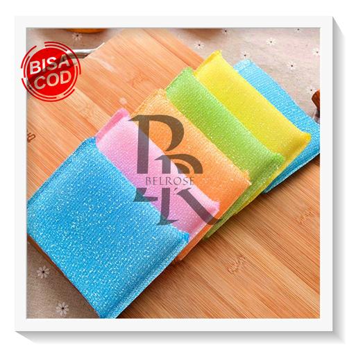 Jual [WARNA] Spons Busa Spons jaring Cuci Piring Sabut Jaring Spons ...