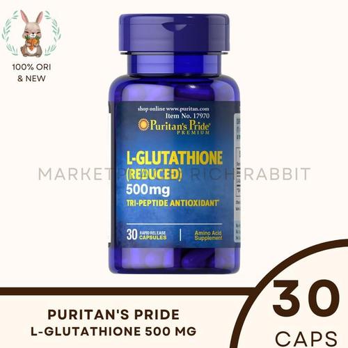Jual New Puritan'S Pride L Glutathione 500 Mg Suplemen Kulit Cerah Putih Original - Jakarta ...