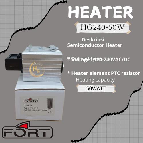 Jual Heater HG240-50W FORT Pemanas Box Panel Listrik Thermo Control ...