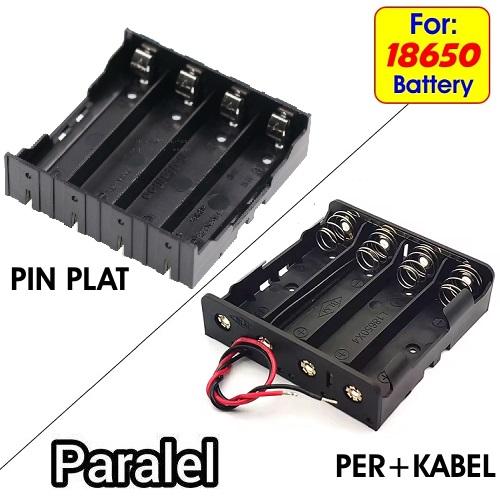 Jual Paralel 4x 18650 Battery Holder Plat Lempengan Kotak Baterai ...