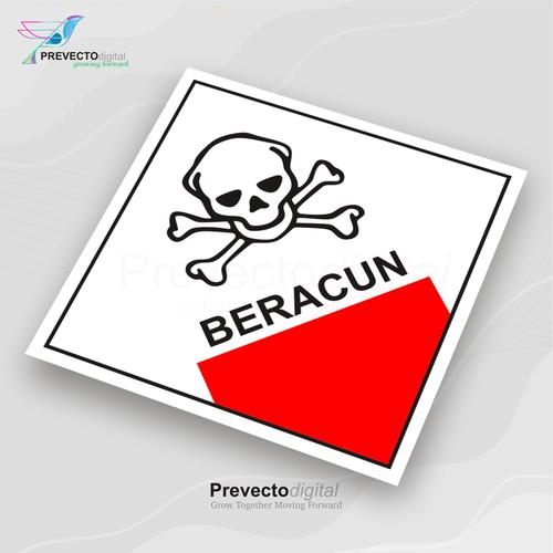 Jual Sticker Simbol Label K3 Limbah B3 Hazmat Beracun - 15x15cm ...