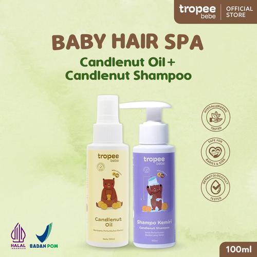 Promo Tropee Bebe Paket Minyak & Shampo Kemiri 100ml | Baby Hair Spa ...