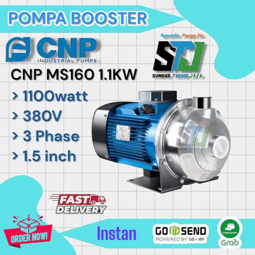 Jual CNP Pump Type MS160/1.1kw Pompa Centrifugal Stainless 1.5hp 3phase ...