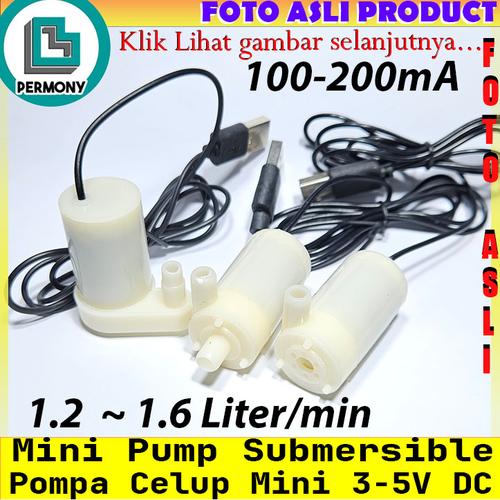 Jual pompa air celup mini submersible water pump dc aquarium - USB_Type ...