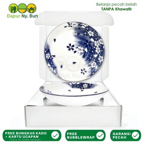 Jual Gift Box Set Piring Saji Astha Blue 8inch/Hampers Tableware/Good Plate - Secret Garden ...