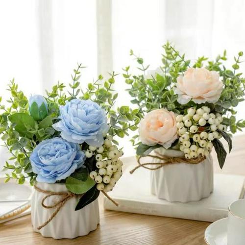 Jual Bunga Plastik Hias Set / Bunga Artificial Flower Vase 63/1-8 - 8 ...