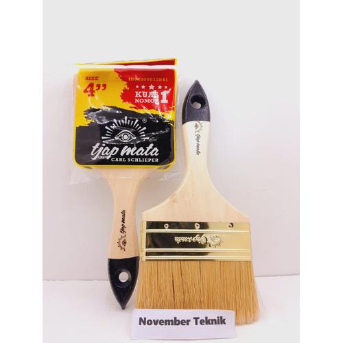 Jual Kuas Cat Premium Gagang Kayu 4 inch Tjap Mata Carl Schlieper ...