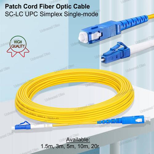 Jual Patch cord SC - LC Simplex Single mode 1.5m, 3m, 5m, 10m, 20m, 30m - 1.5 meter - Jakarta ...