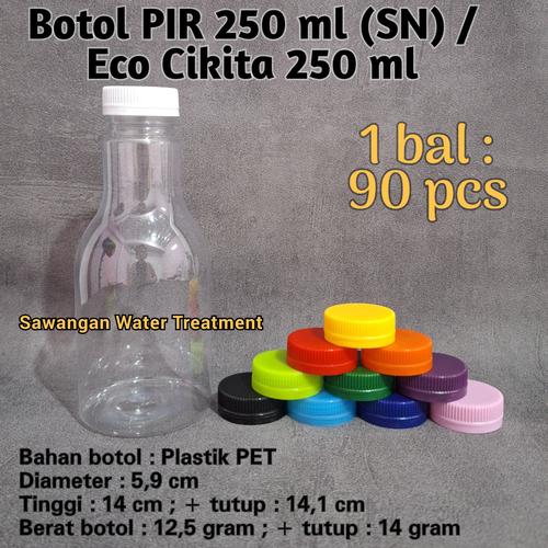 Jual Botol Plastik Pir 250ml / Botol Pir Cikita 250 ml isi 90 pcs ...