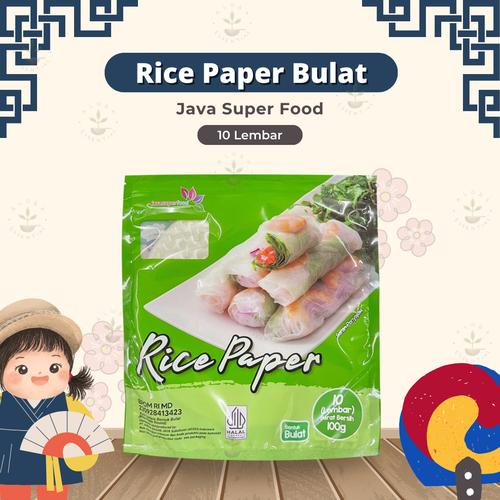 Promo Java Rice Paper Bulat 10 lembar - Banh Trang Rice Paper 22cm 10 ...