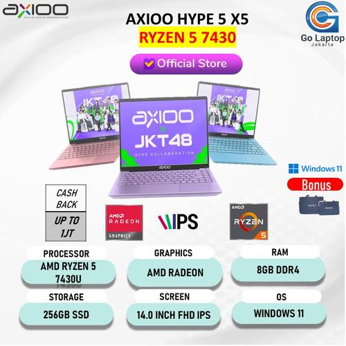 Promo AXIOO HYPE 5 AMD X5-2 LOLLIPOP RYZEN 5 7430U 8GB 256GB W11 14 ...